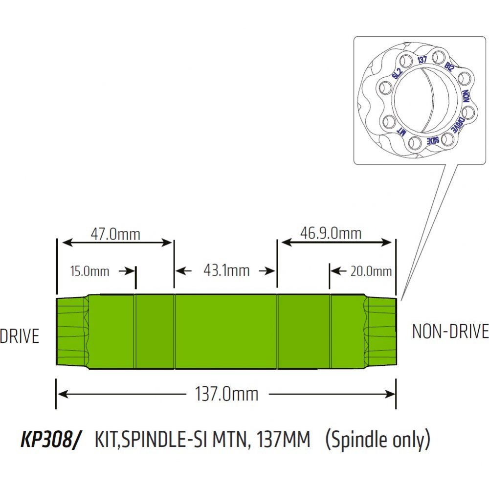 Cannondale Hollowgram Spindle (KP308) | SPOKE